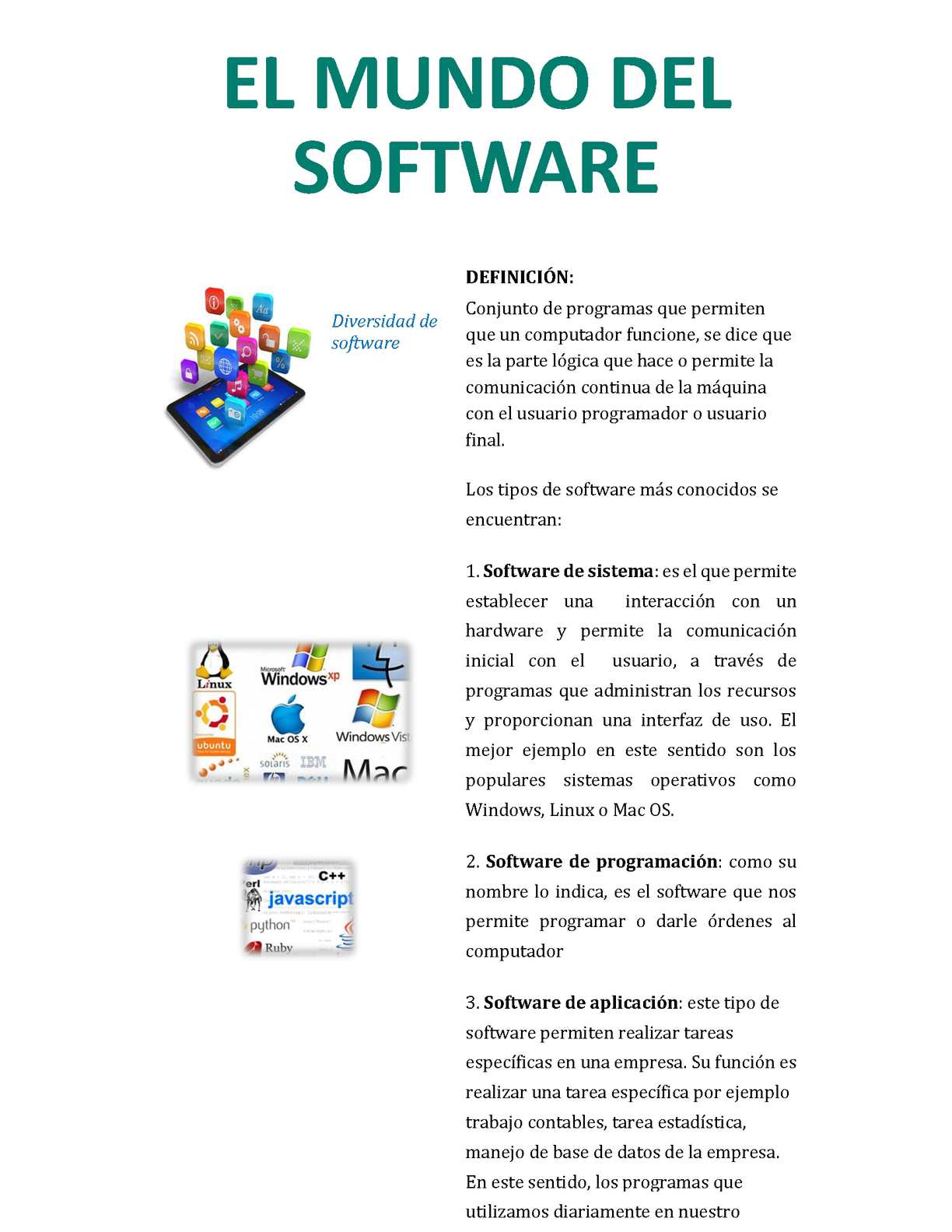¿Cuál es la parte del software que interactúa con los usuarios? - We School